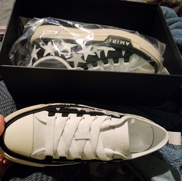 AMIRI | Shoes | Amiri Gymshoe Black Shoe With Gray And White Stars ...